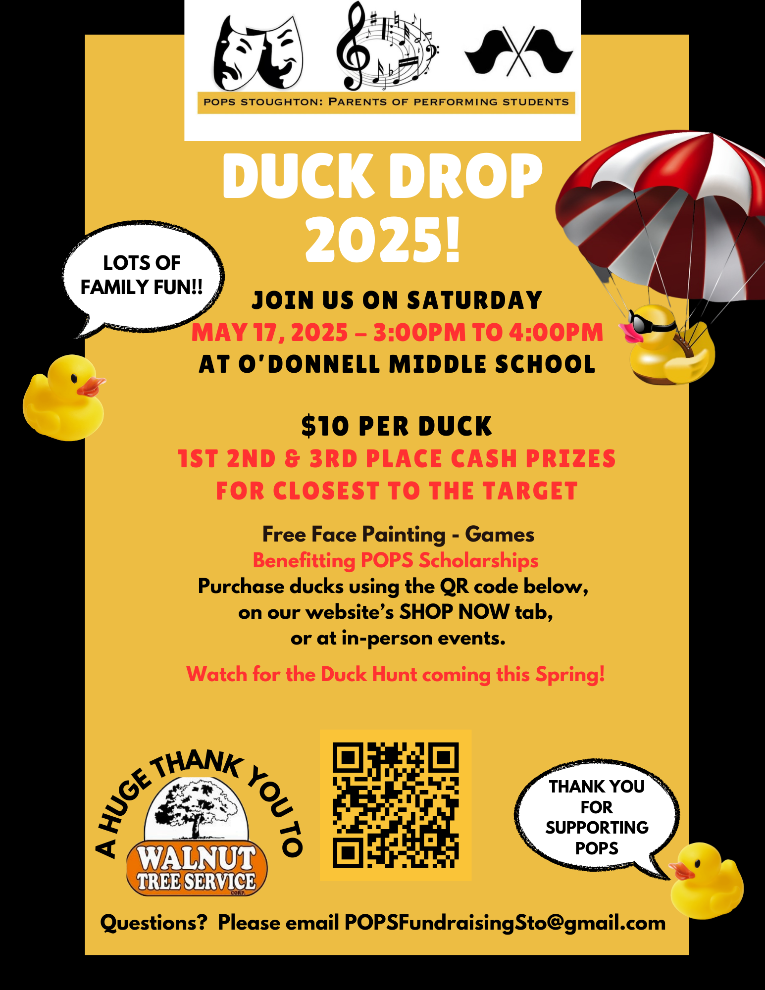 Ducks (for May 2025 Duck Drop) | POPS Stoughton (Parents of Performing ...